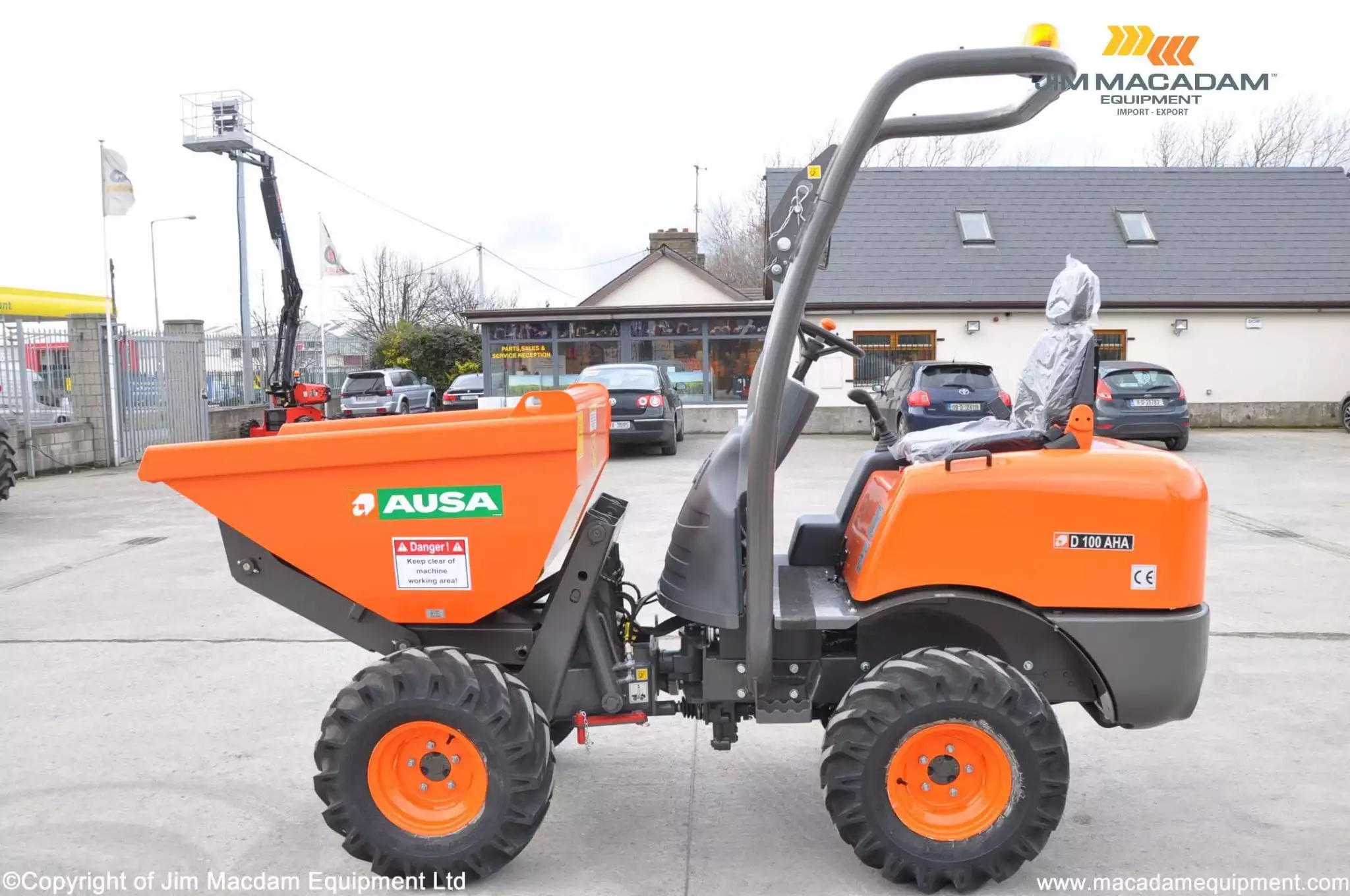 Ausa D100AHA 1 ton High Tip Dumper in stock at Macadam Equipment