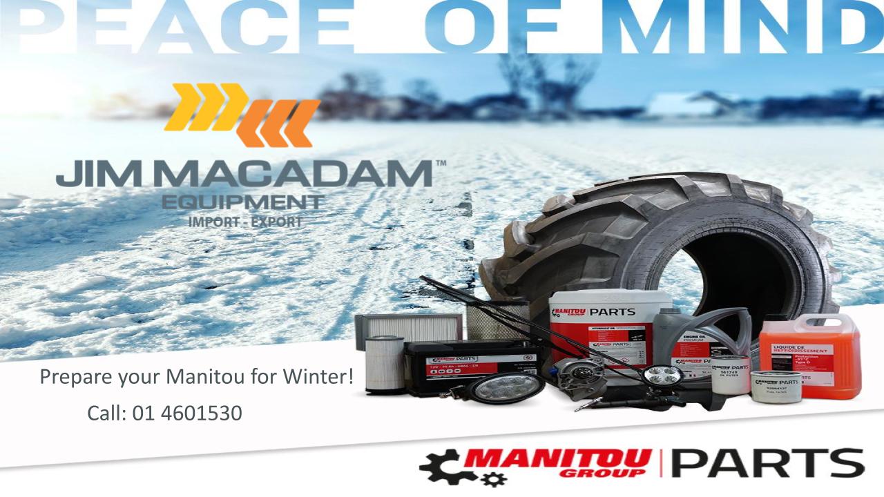 Maintain your machine with Genuine Manitou Parts